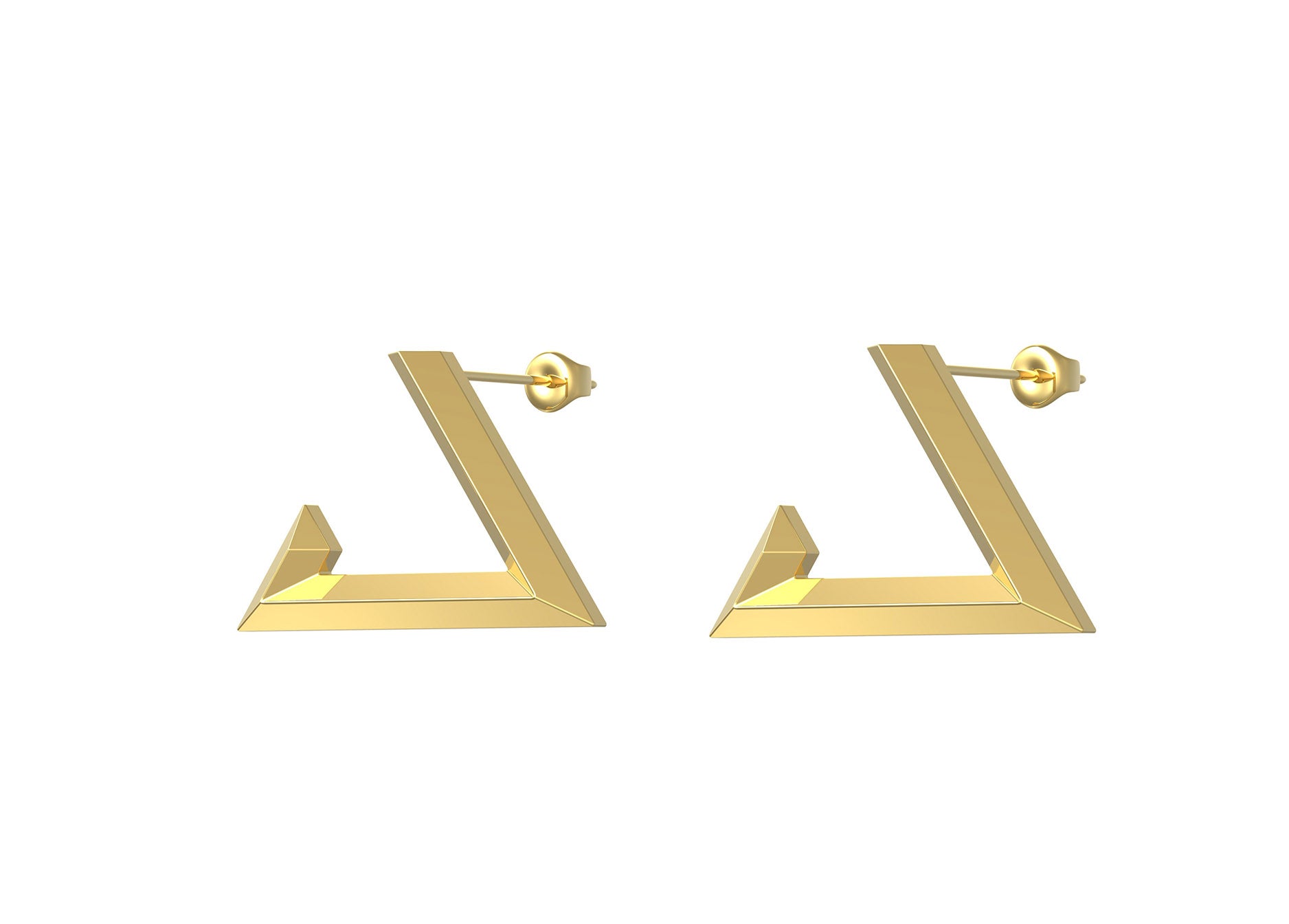 Raa earring- Geo letters – Dalal Jewelry